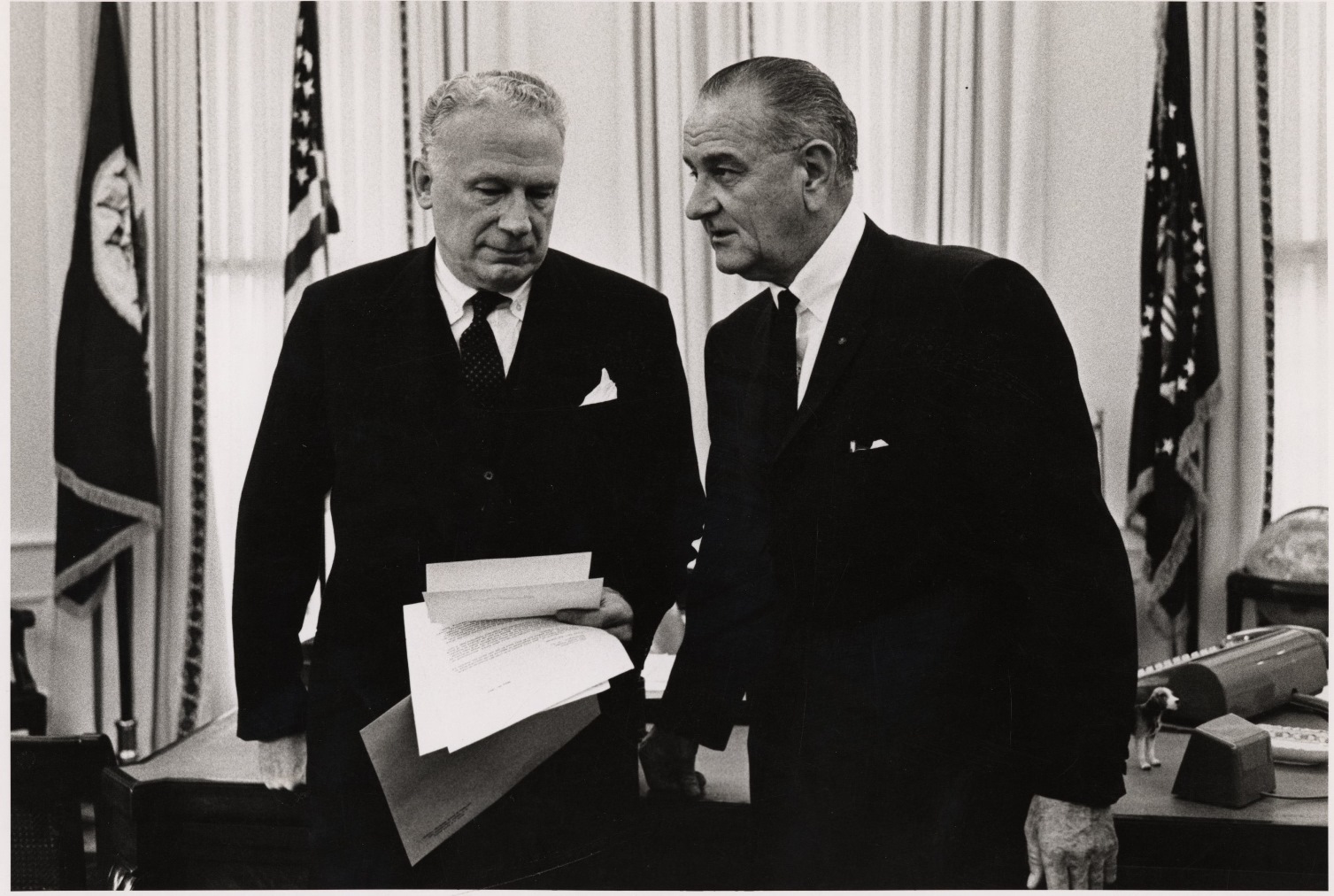 LBJ and Ball, circa 1965 – University Archives